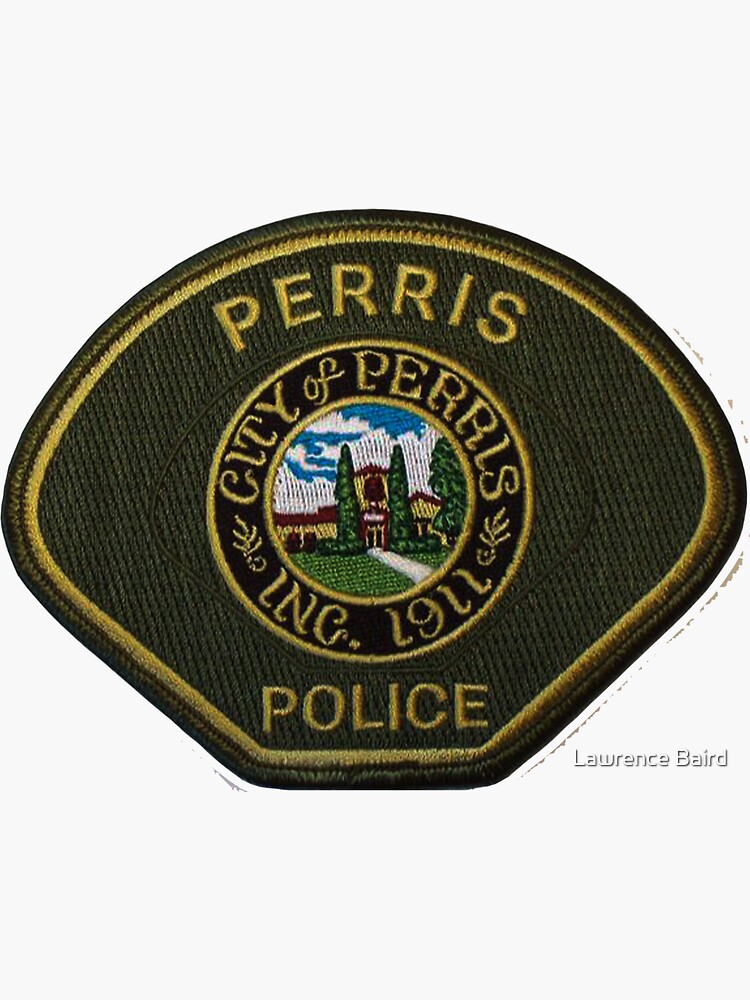 "Perris Police Department" Sticker for Sale by lawrencebaird | Redbubble