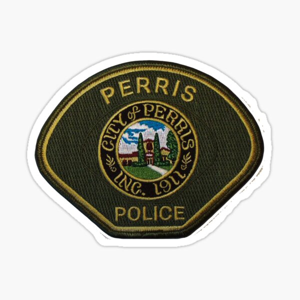 "Perris Police Department" Sticker for Sale by lawrencebaird | Redbubble