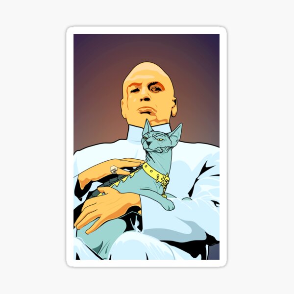 "Lying Cat Dr Evil" Sticker for Sale by juancastro | Redbubble
