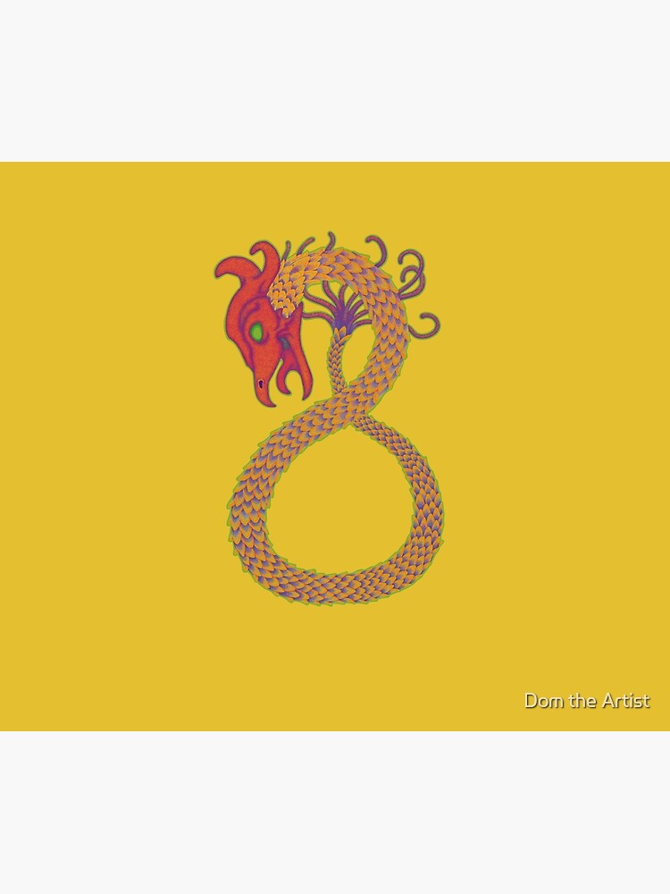 Colcha «Dragón de ocho colas» de CaptSnowflake | Redbubble