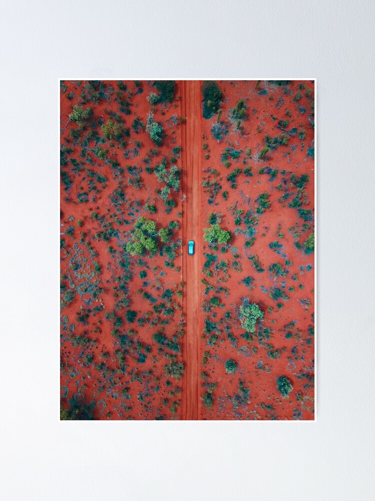 "Red Dirt Road | Aerial Print" Poster for Sale by The-Drone-Man | Redbubble