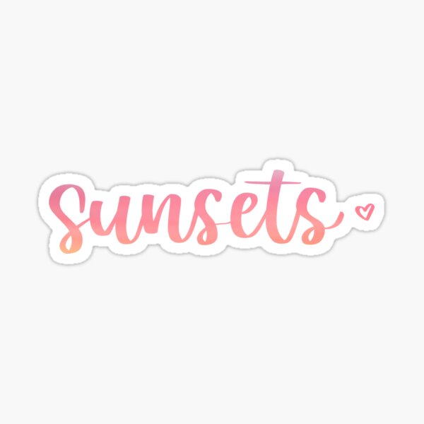 "Calligraphy Sunset " Sticker for Sale by emu-ejz | Redbubble