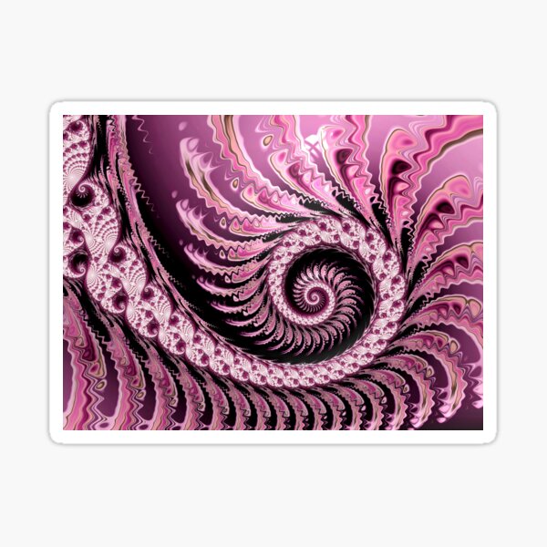 "Attractive Pink Spiral" Sticker for Sale by fineart2017 | Redbubble