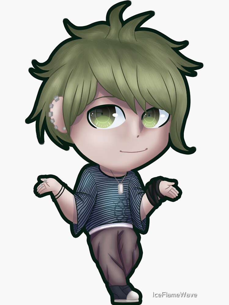 Pegatina «Danganronpa V3 - Rantaro Amami Chibi» de IceFlameWave | Redbubble