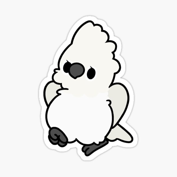 "Umbrella Cockatoo - Kawaii Birbs" Sticker for Sale by blirbos | Redbubble