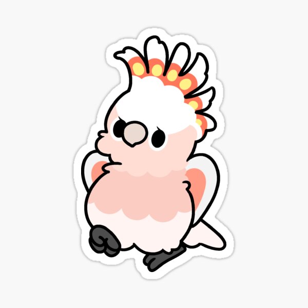 "Major Mitchell's Cockatoo - Kawaii Birbs" Sticker for Sale by blirbos ...
