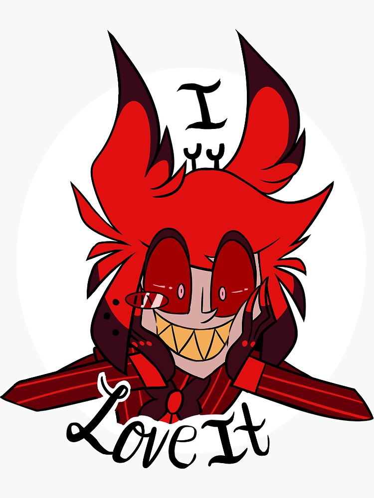"Loving Alastor Sticker" Sticker for Sale by lemonylol | Redbubble