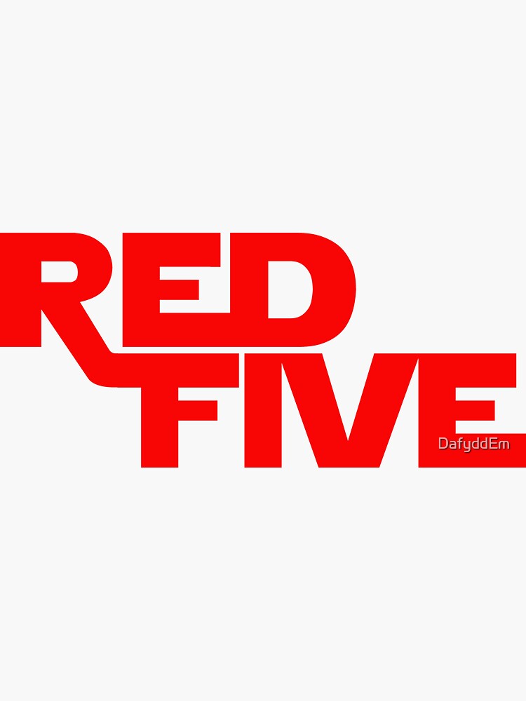 "Red Five" Sticker for Sale by DafyddEm | Redbubble