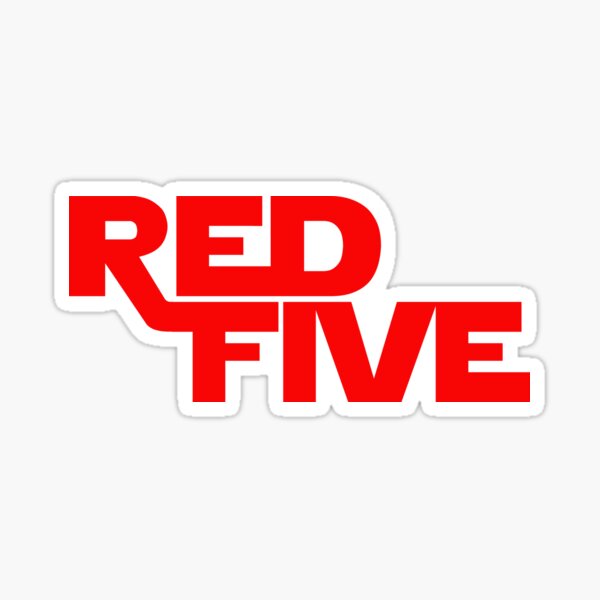 "Red Five" Sticker for Sale by DafyddEm | Redbubble