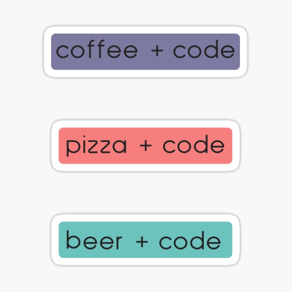 "code sticker set" Sticker by FunnyGrief | Redbubble