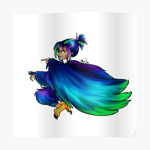 "Blue Harpy" Poster by jewishice-queen | Redbubble