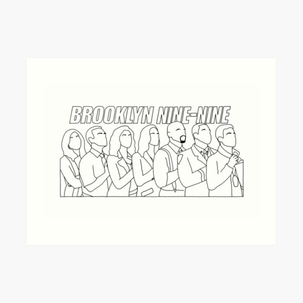 "Brooklyn Nine-Nine Line Art" Art Print for Sale by Sydrock5 | Redbubble