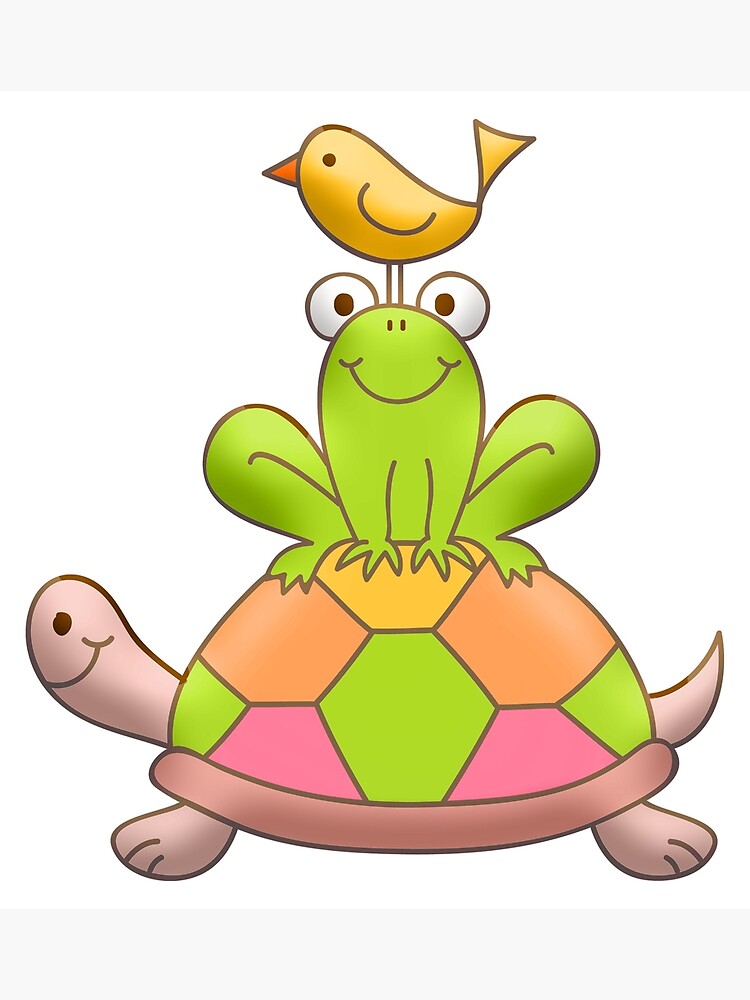 " turtle frog bird" Poster for Sale by n3im001 | Redbubble