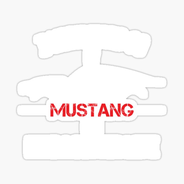 "Funny Mustang Muscle car T-Shirt" Sticker by sihamart | Redbubble