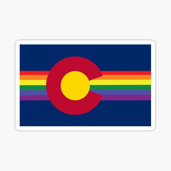 "colorado pride flag" Sticker for Sale by fantastic-fear | Redbubble