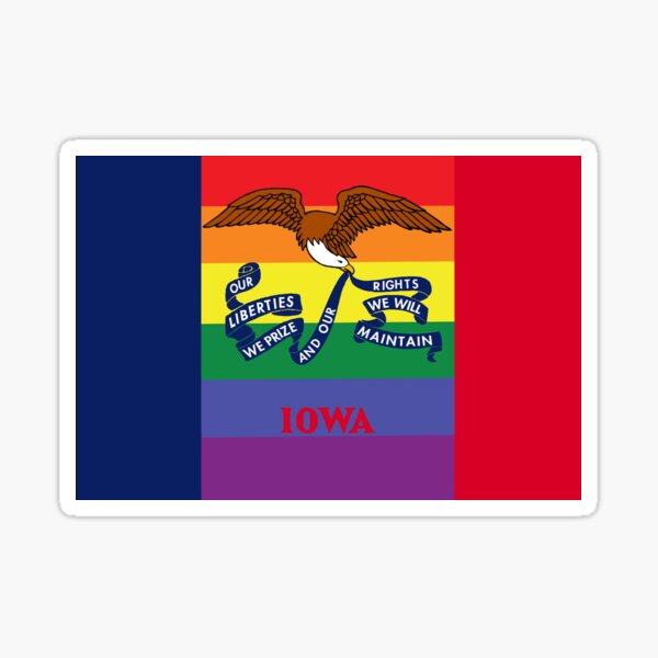 "iowa pride flag" Sticker for Sale by fantastic-fear | Redbubble