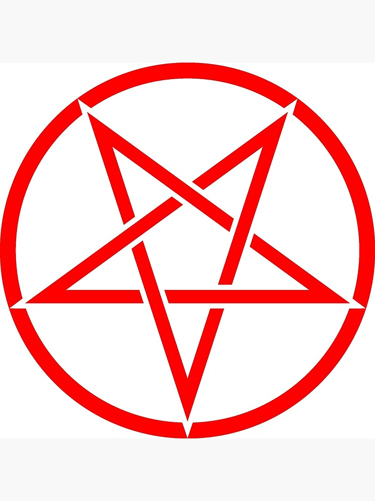 "Colorful Inverted Pentagram Red" Photographic Print for Sale by ...