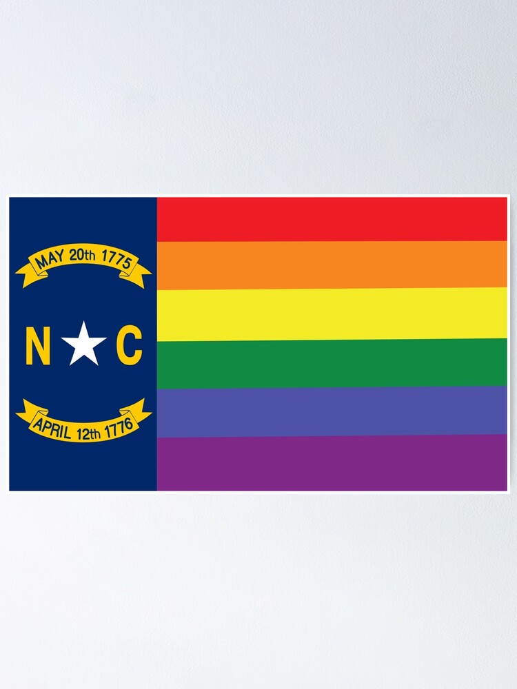 "north carolina pride flag" Poster by fantastic-fear | Redbubble