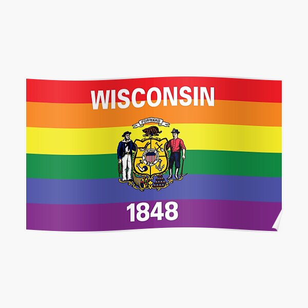 "wisconsin pride flag" Poster by fantastic-fear | Redbubble