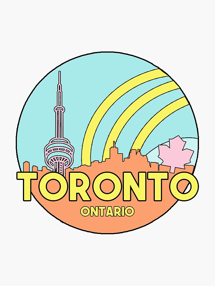 "Toronto Canada City Sticker" Sticker for Sale by genniferjordyn ...