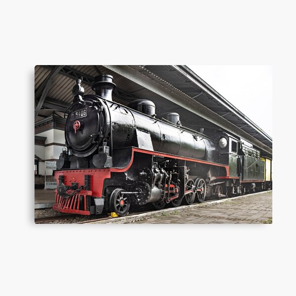 Lámina metálica «"Locomotora a vapor PJKA Nº D5106 - Museo del ...
