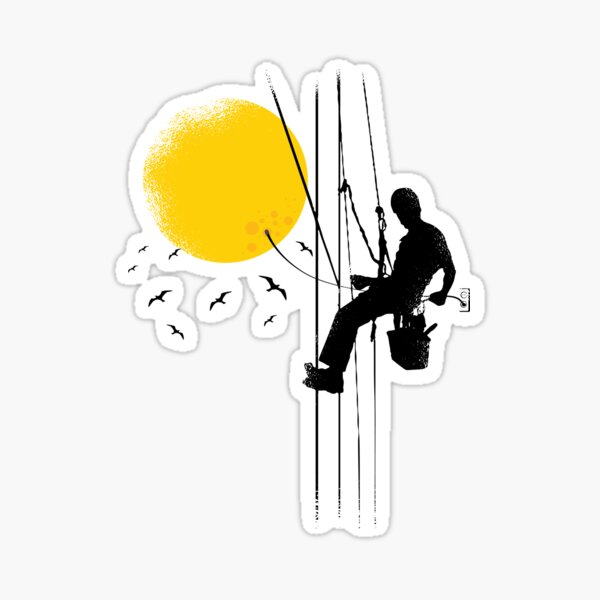 "Tower Climber Design Gift For Industrial Climbing Worker" Sticker for ...