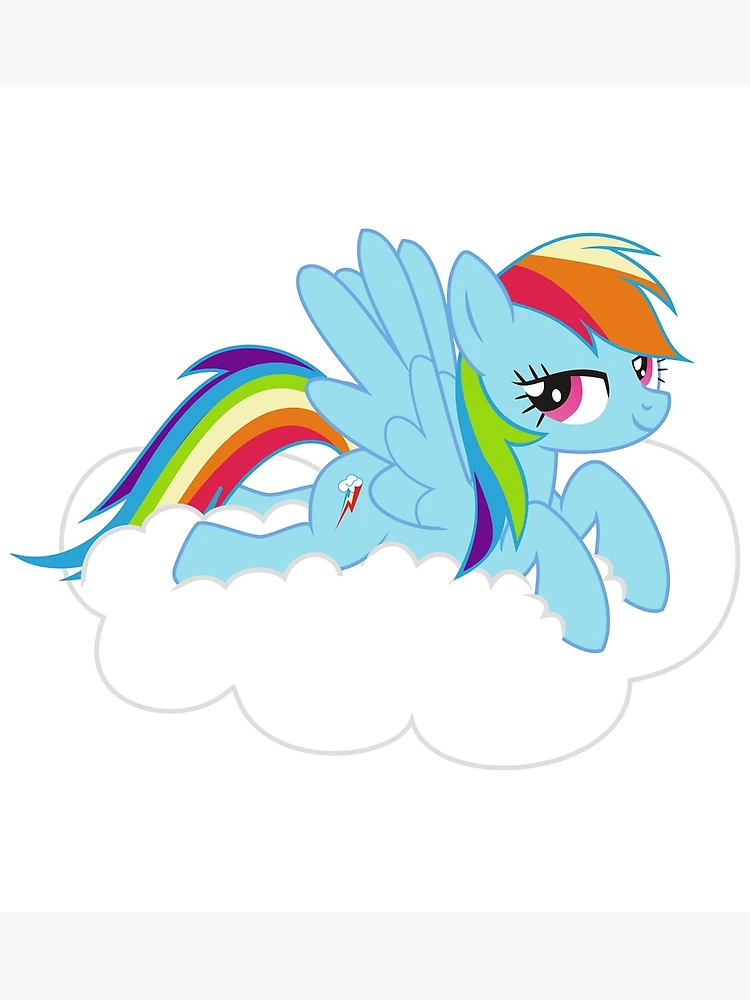 Rainbow Dash On Cloud