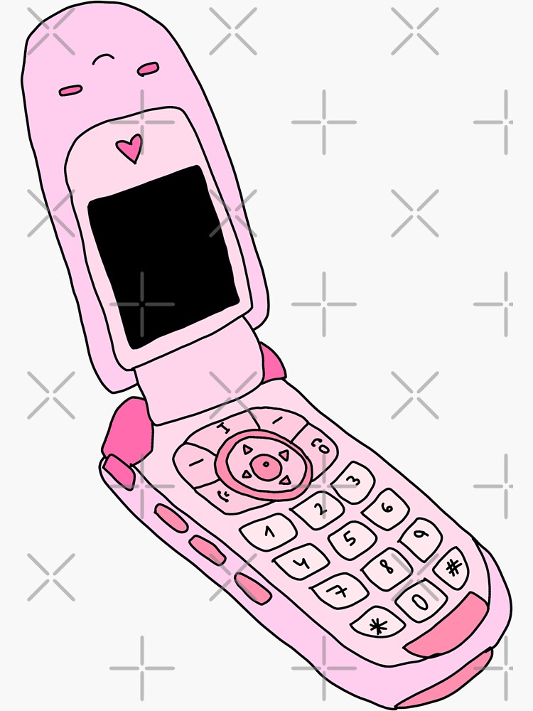 "Pink Old Cellphone " Sticker for Sale by ilomilo15 | Redbubble