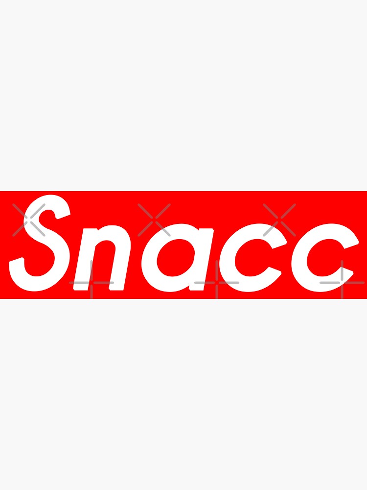 "Snacc | Typography" Sticker for Sale by rsty11 | Redbubble