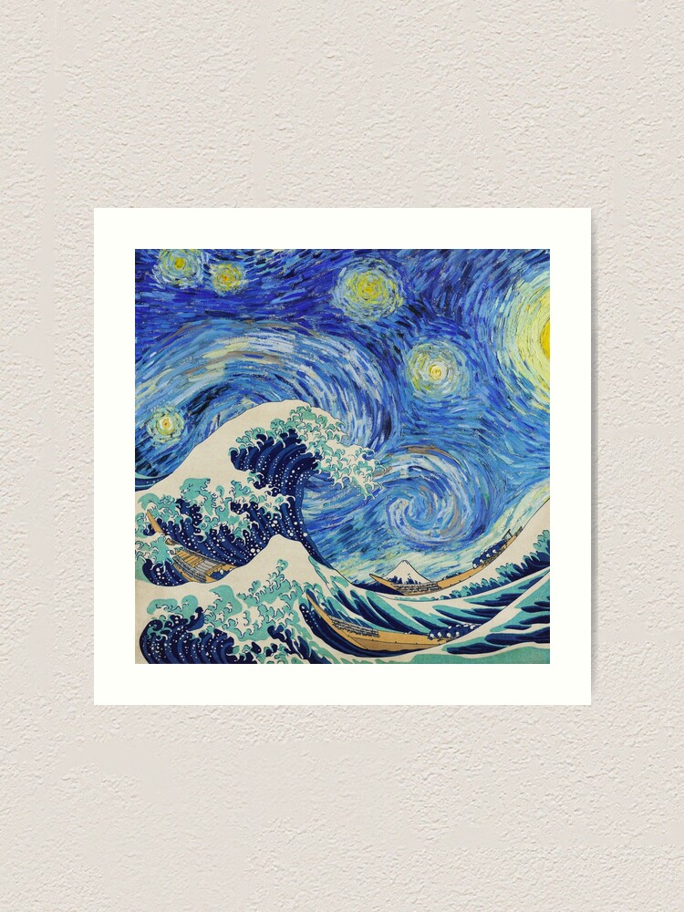 Impression artistique « La Grande Vague de Kanagawa - Van Gogh », par ...