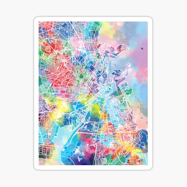 "copenhagen map" Sticker for Sale by BekimART2 | Redbubble