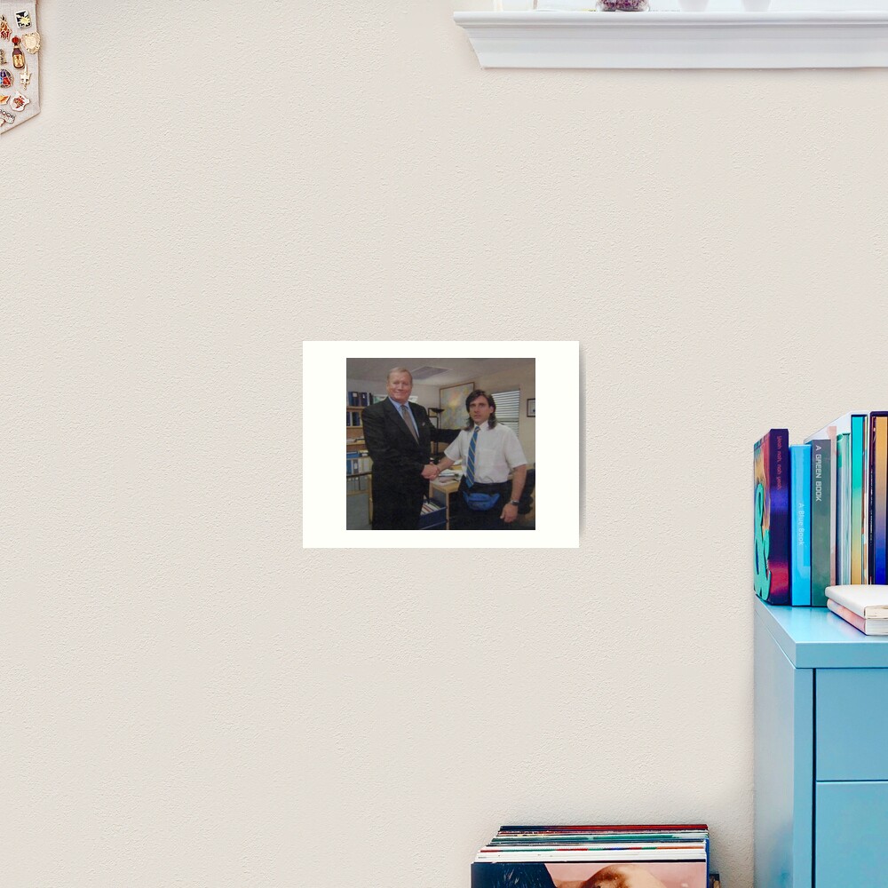 "Young michael scott shaking hands MEME" Art Print for Sale by Keles ...