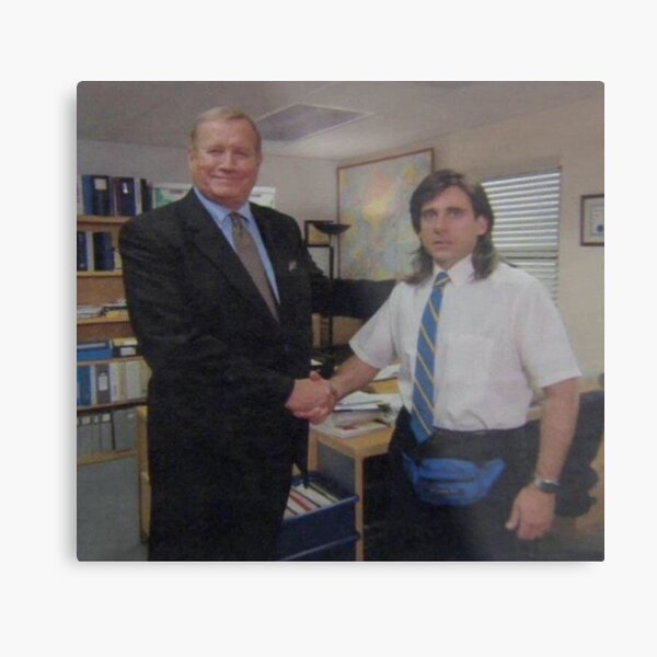 "Young michael scott shaking hands MEME" Metal Print by Keles | Redbubble