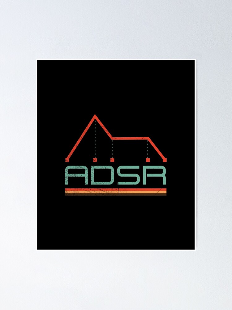 "Synthesizer Envelope - ADSR Nerd Analog Retro design" Poster by A ...