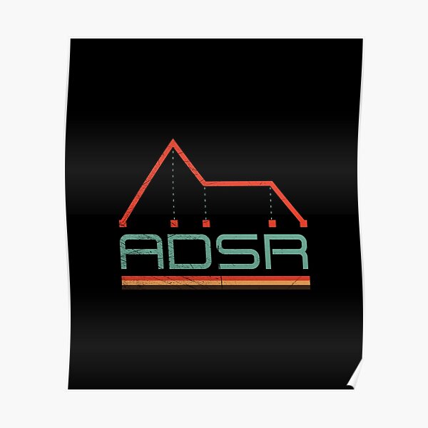 "Synthesizer Envelope - ADSR Nerd Analog Retro design" Poster by A ...