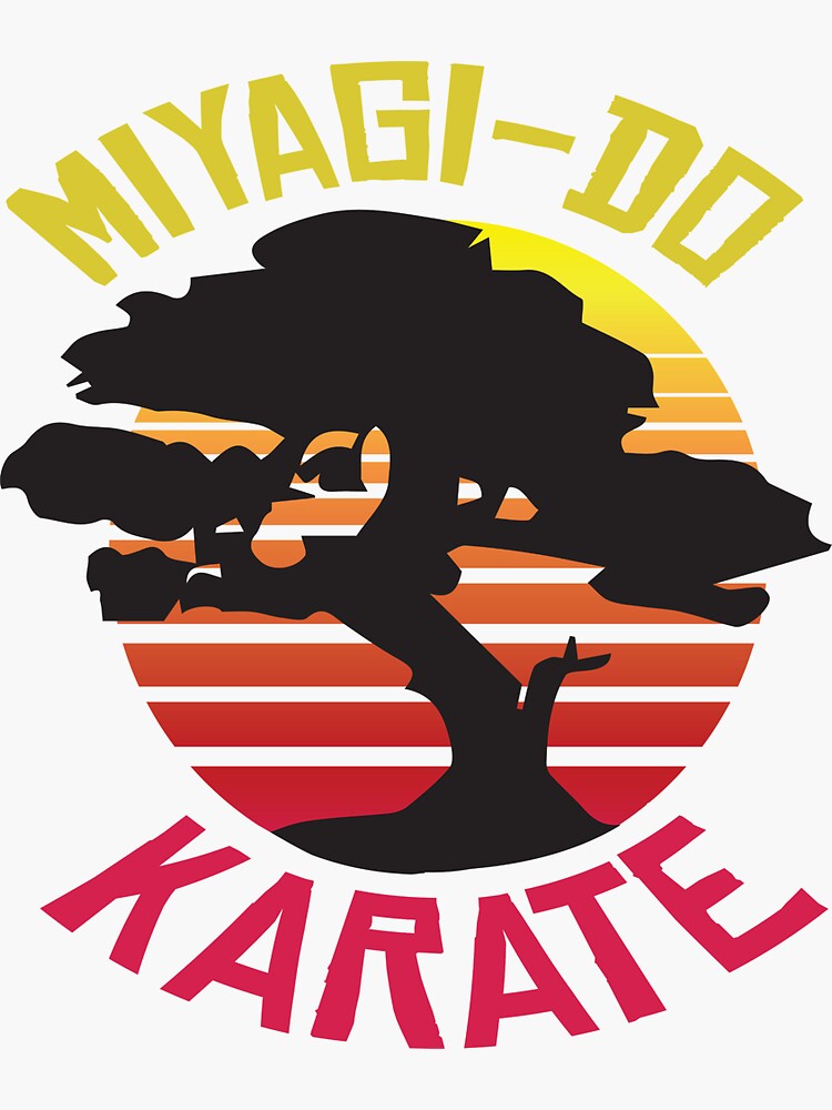 "Miyagi Do Silhouette Bonsai - Retro" Sticker by KidClutch | Redbubble