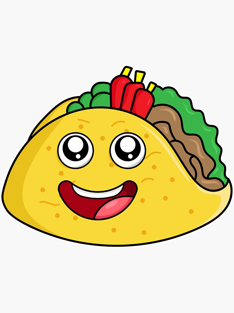 "friendly taco" Sticker for Sale by Dustin1892 | Redbubble