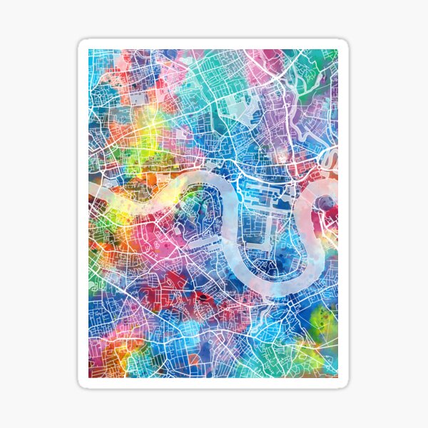 "london map" Sticker by BekimART2 | Redbubble