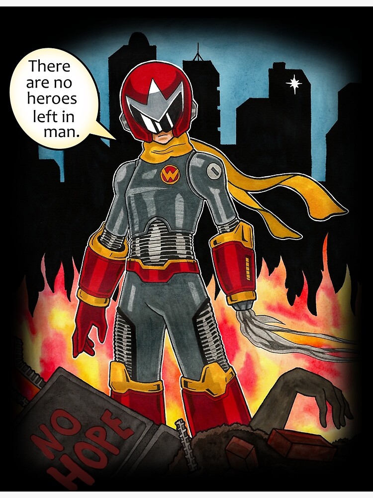 "Prototype Man Robot in a Burning City Protoman No Heroes Edition ...
