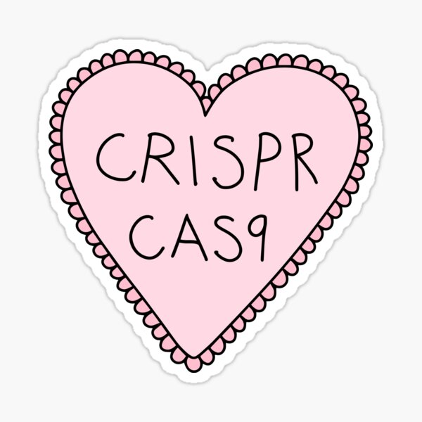 "CRISPR CAS9 heart sticker" Sticker for Sale by Mhea | Redbubble