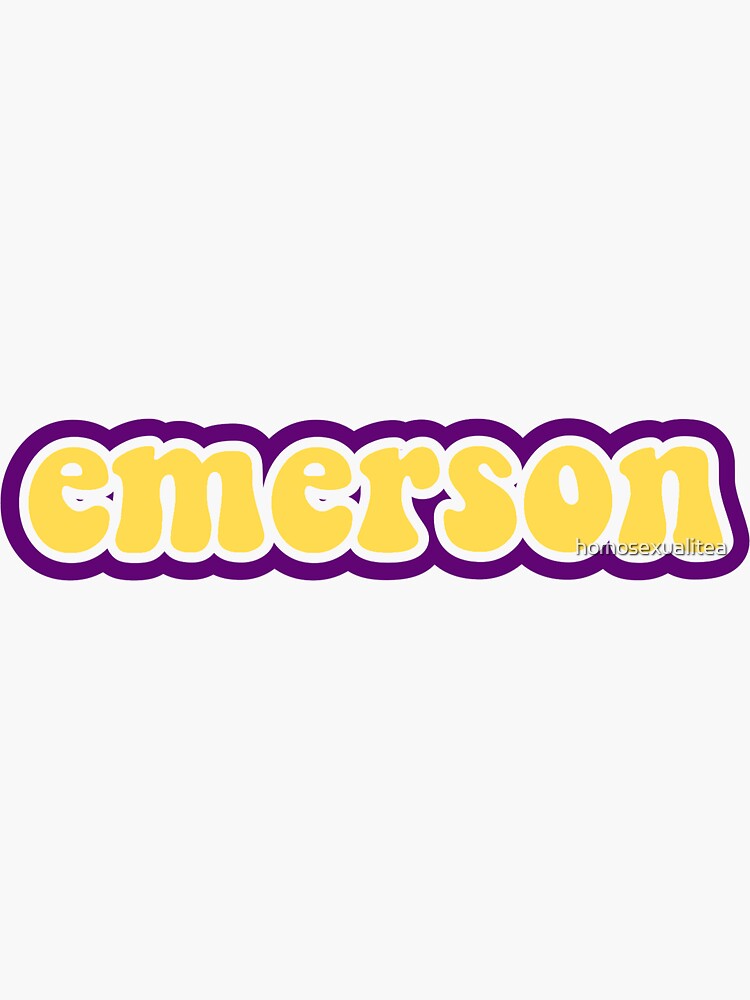 "emerson" Sticker for Sale by homosexualitea | Redbubble