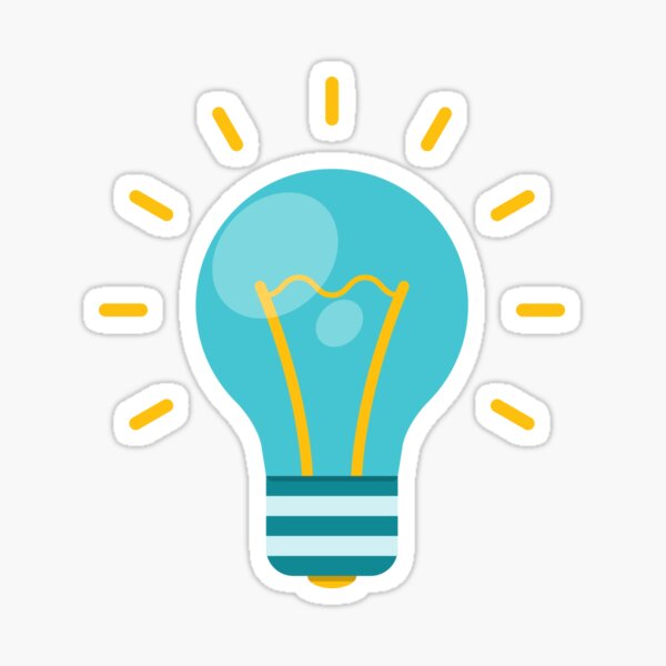 "light bulb" Sticker for Sale by Alexx90 | Redbubble