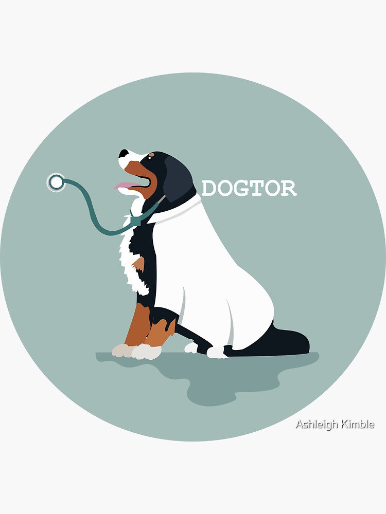 "Dogtor" Sticker by akimble | Redbubble