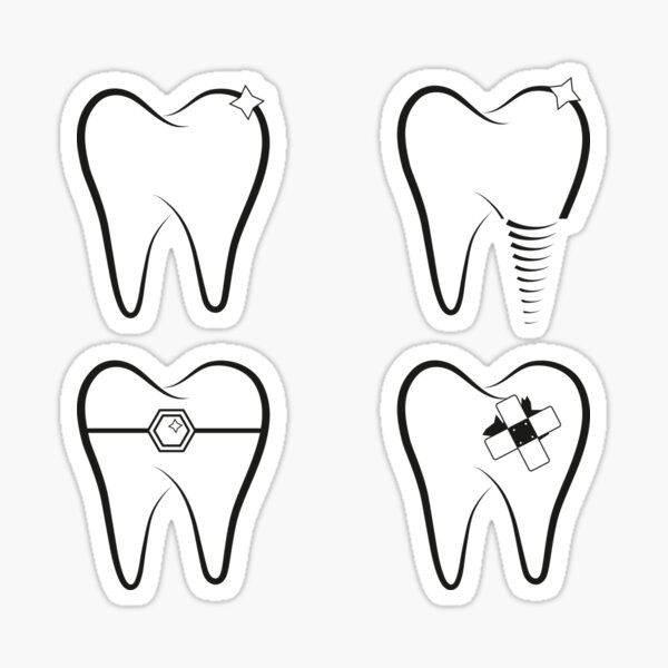 "Dental procedure" Sticker by Kittyshade | Redbubble