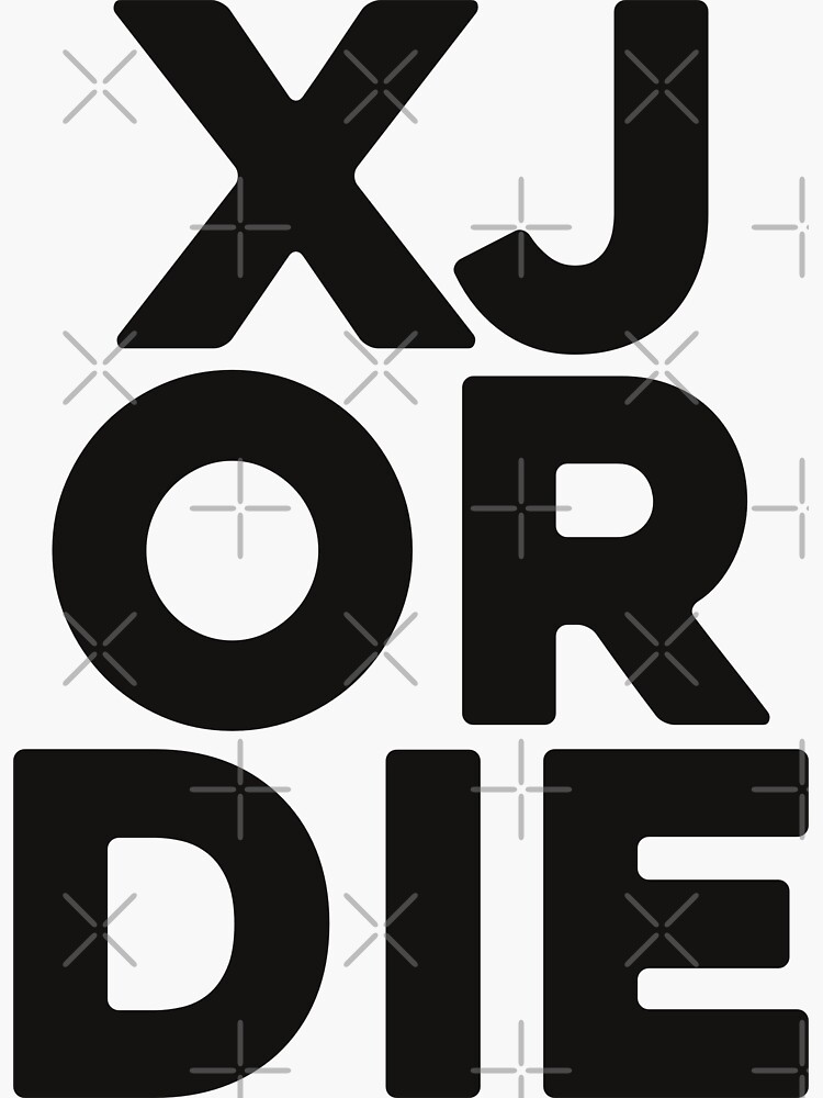 "XJ OR DIE (cherokee)" Sticker for Sale by MandalaPics | Redbubble