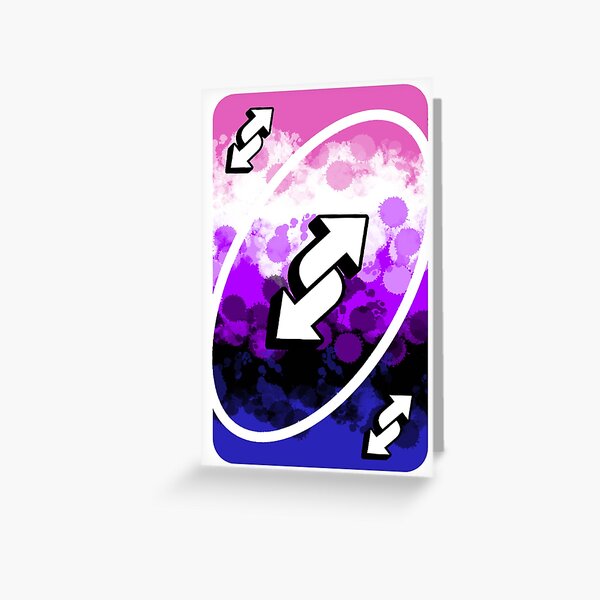 "genderfluid pride uno reverse card" Greeting Card for Sale by ...