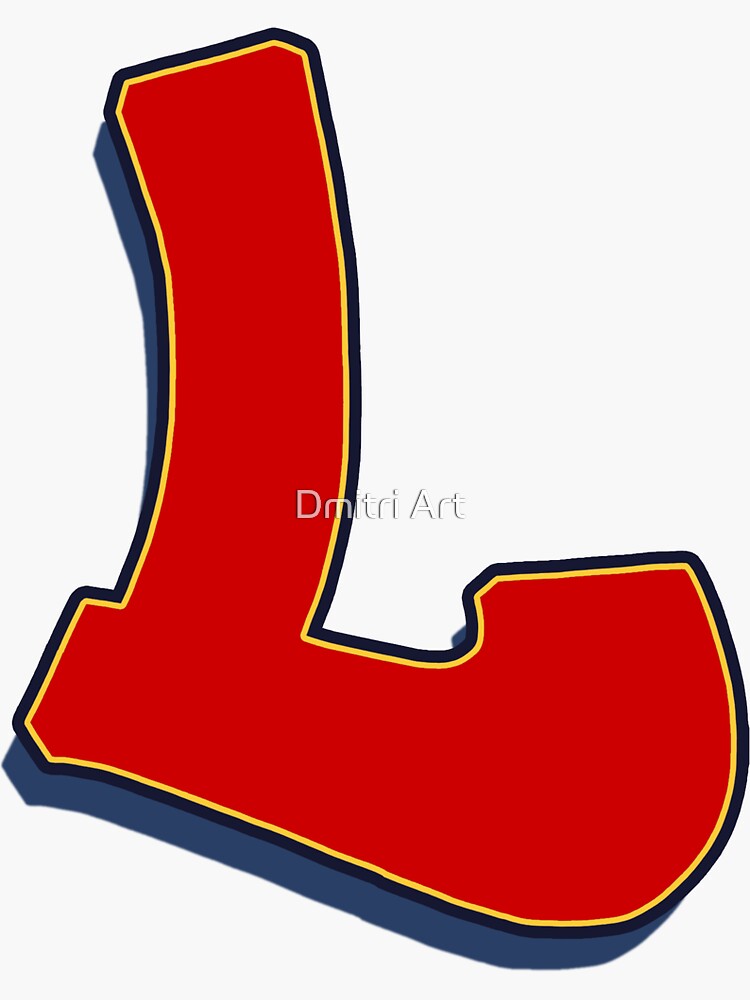 Pegatina «Letra L - Rojo» de paintcave | Redbubble