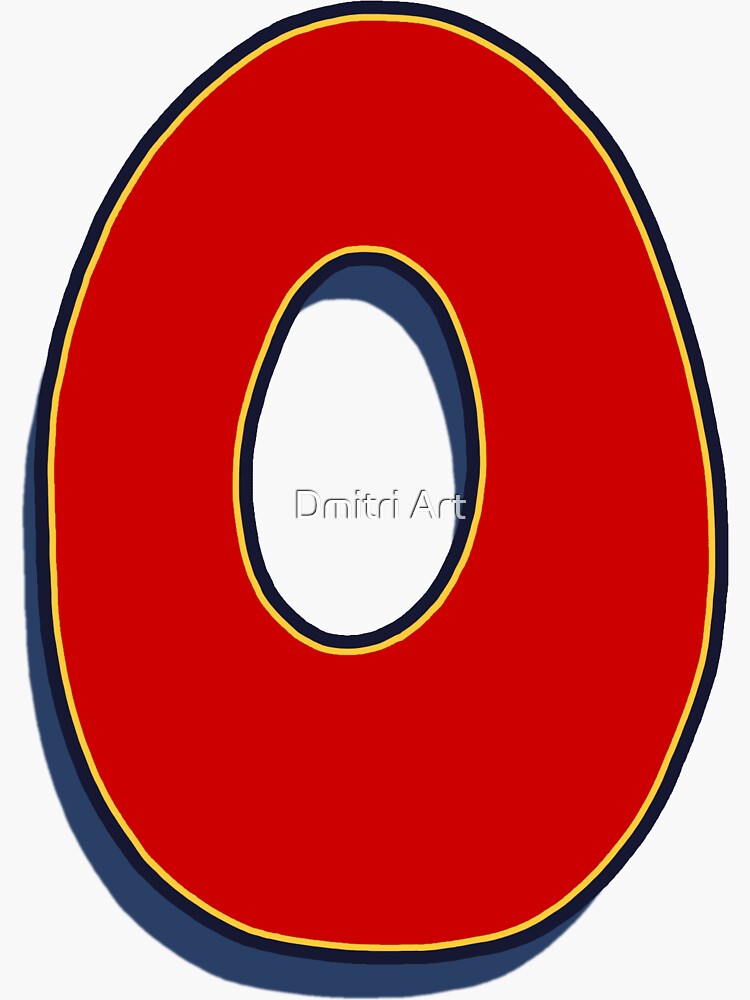 "Letter O - Red" Sticker for Sale by paintcave | Redbubble