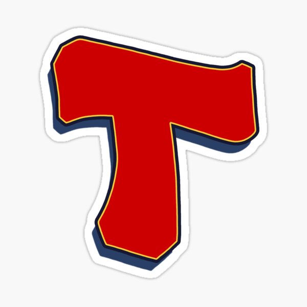 "Letter T - Red" Sticker for Sale by paintcave | Redbubble