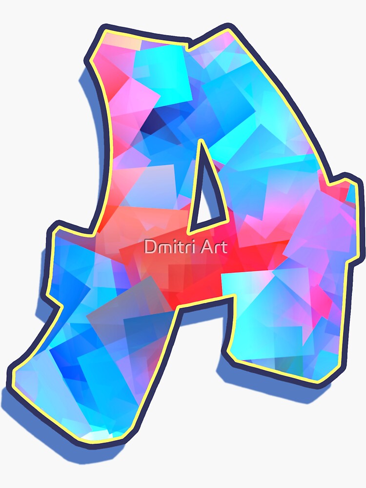 "Letter A - Color Mix" Sticker for Sale by paintcave | Redbubble